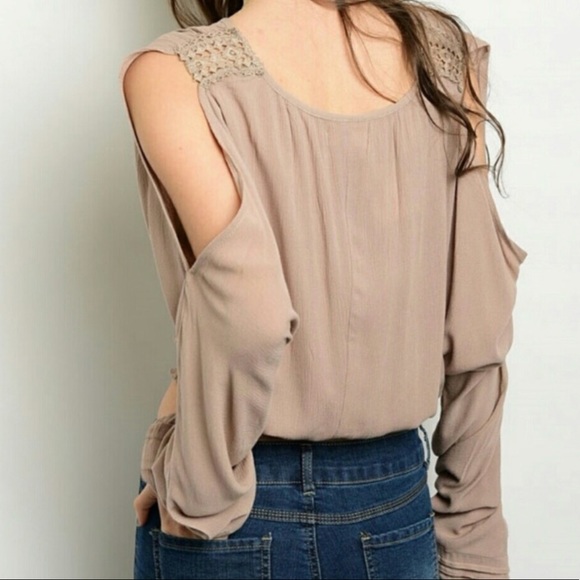 @danglina | Tops | Cold Shoulder Boho Styled Surpliced Crop Top | Poshmark